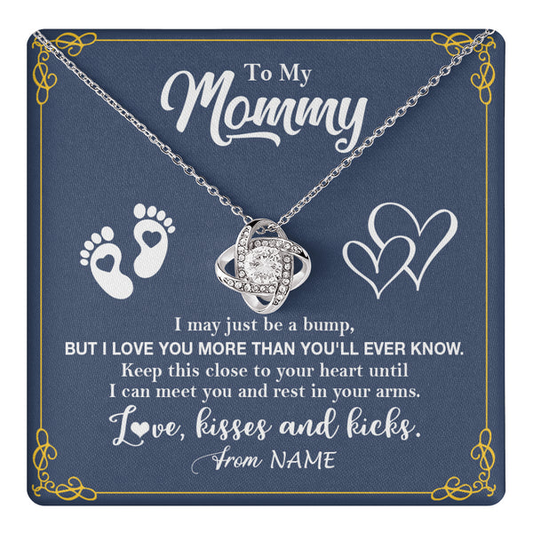 Personalized To My Mommy From Your Tummy Necklace Unborn Baby Bump New Mom Mommy To Be Pregnant Wife First Time Mothers Day Customized Gift Box Message Card Siriustee
