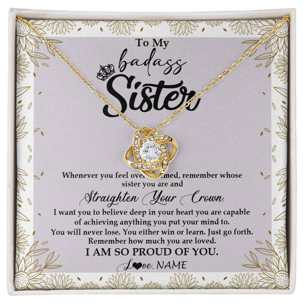 Personalized To My Sister Necklace From Brother Sister Straighten Your ...