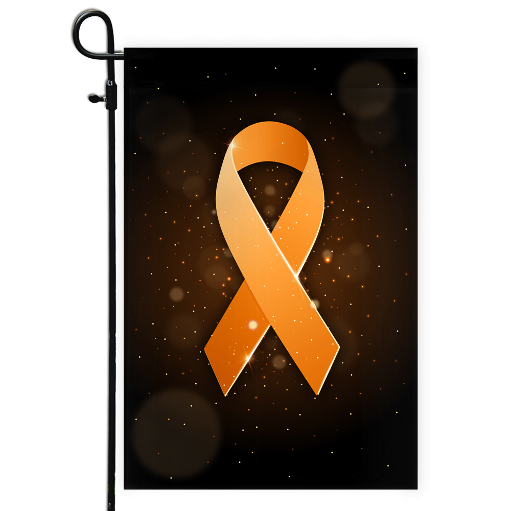 Kidney Cancer Leukemia Multiple Sclerosis Awareness Flag Orange Ribbon ...