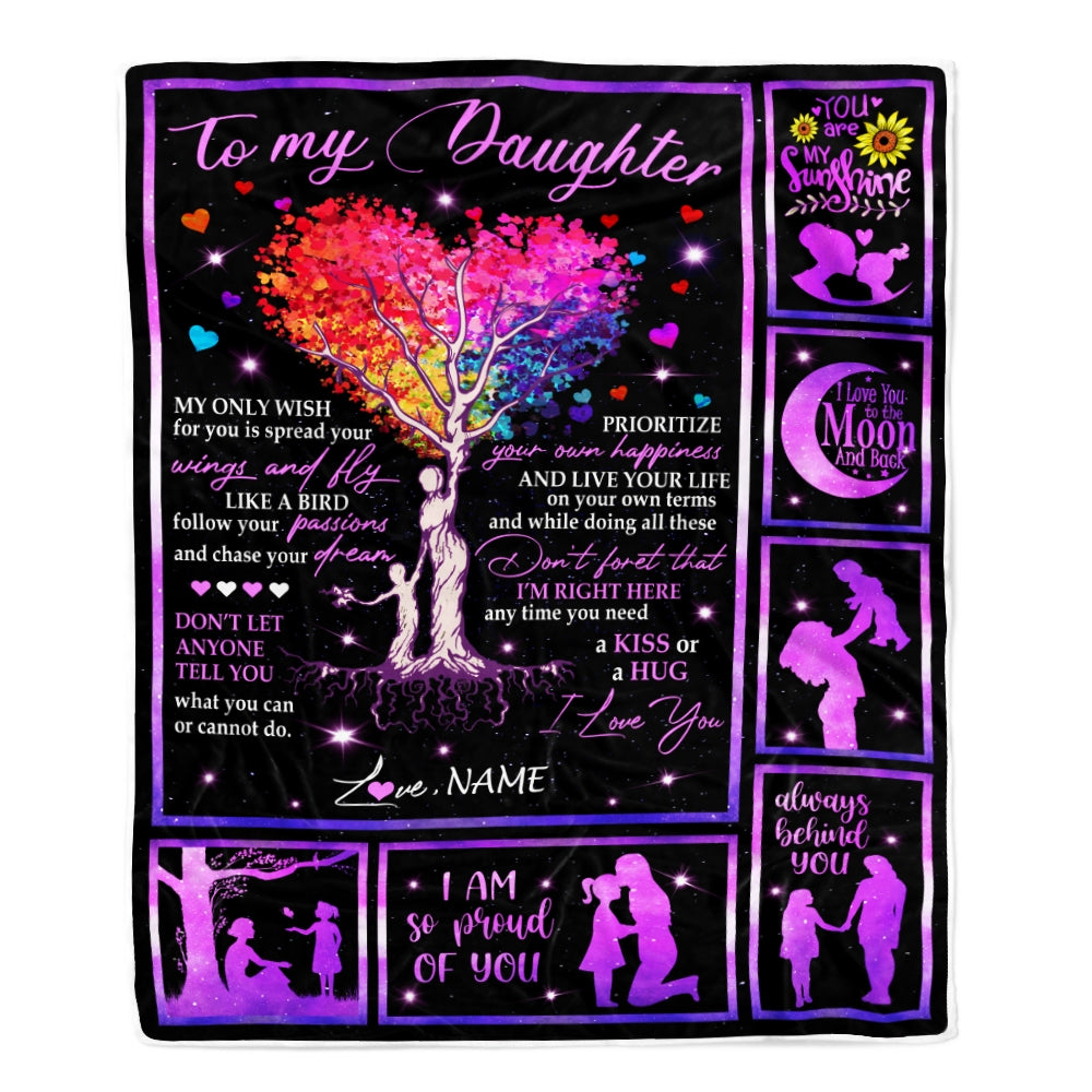 Personalized To My Daughter Blanket For Daughter From Mom Airmail ...