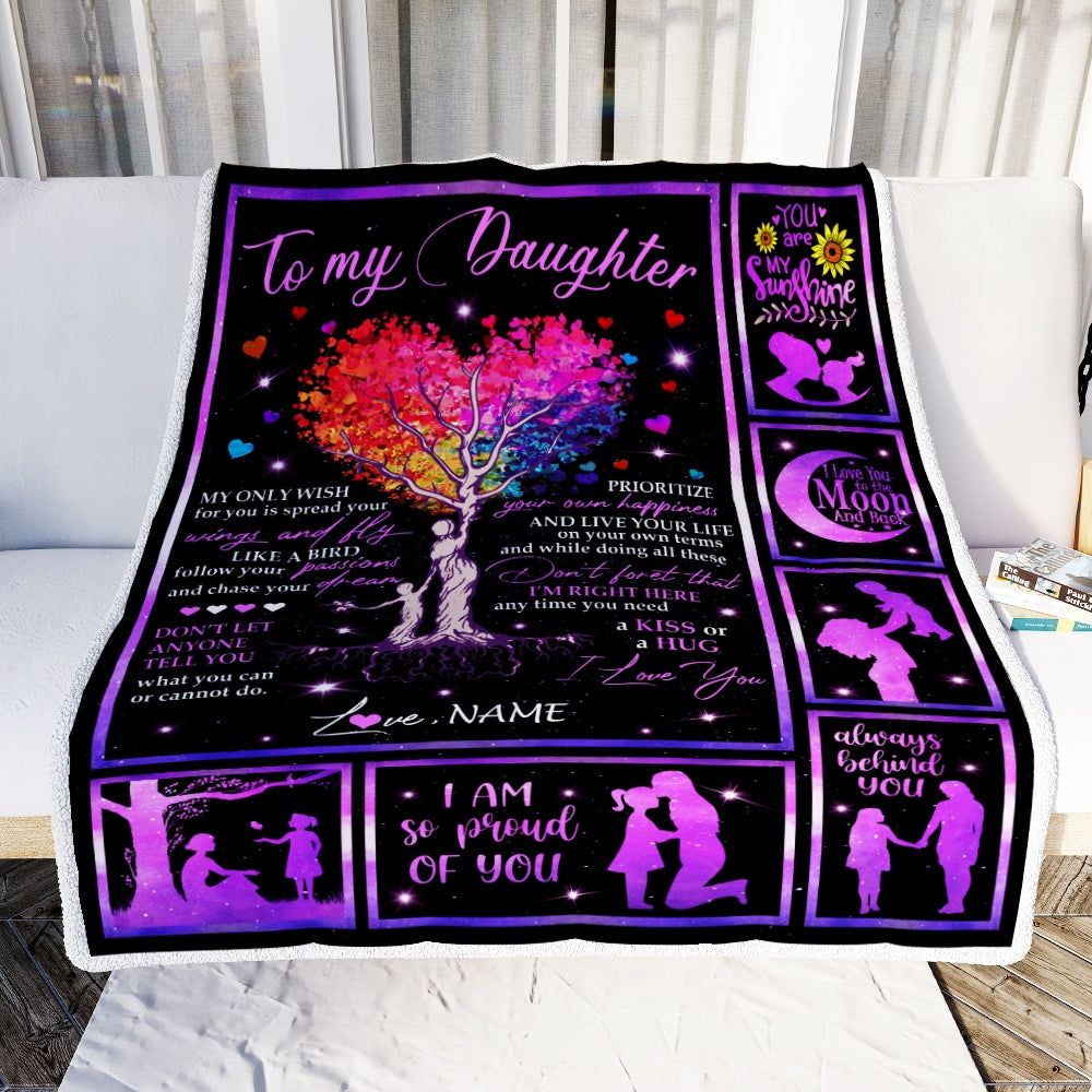 Personalized To My Daughter Blanket For Daughter From Mom Airmail ...